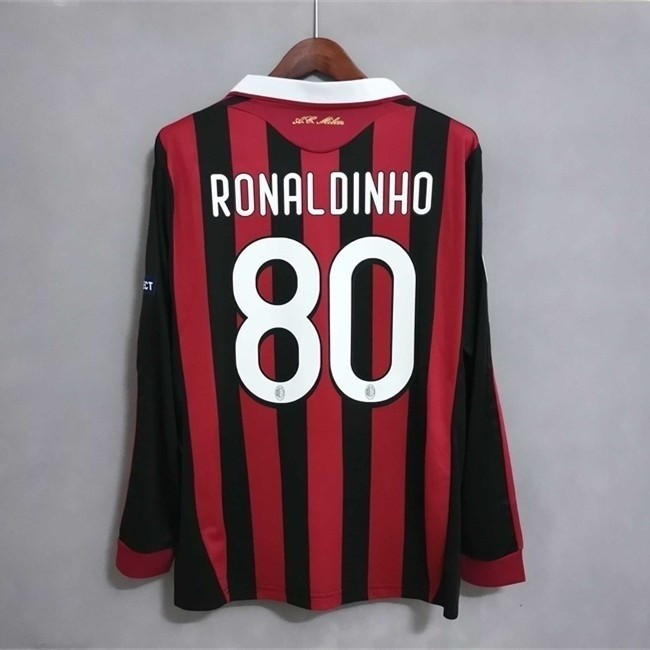 Camisa de futebol estilo retrô tradicional dos desenhos animados 10 09/10 Ronaldinho 2010 2009 ...