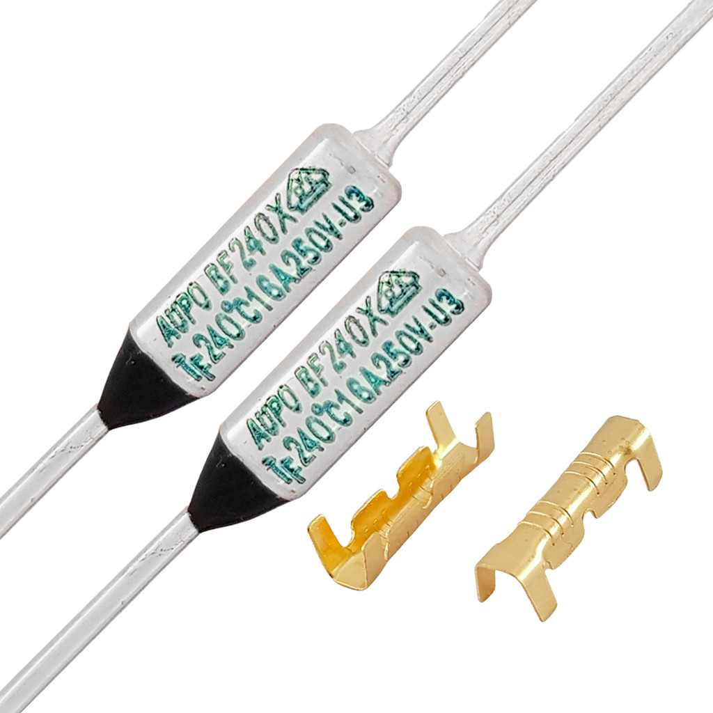 Fusível Térmico 240C 16A 250V 240 Graus 2 Pçs + 4 Terminais Luva ...