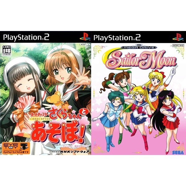 Kit Anime Meninas Card Captor Sakura + Sailor Moon com 2 Jogos (PS2 ...