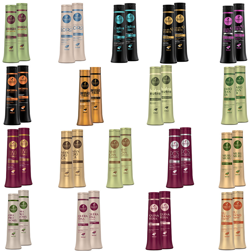 Kit Shampoo e Condicionador Haskell 500ml | Shopee Brasil