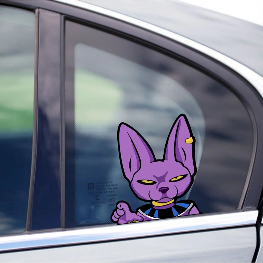 Dragon Ball Evil Cat Beerus Adesivo exclusivo Janela criativa ...