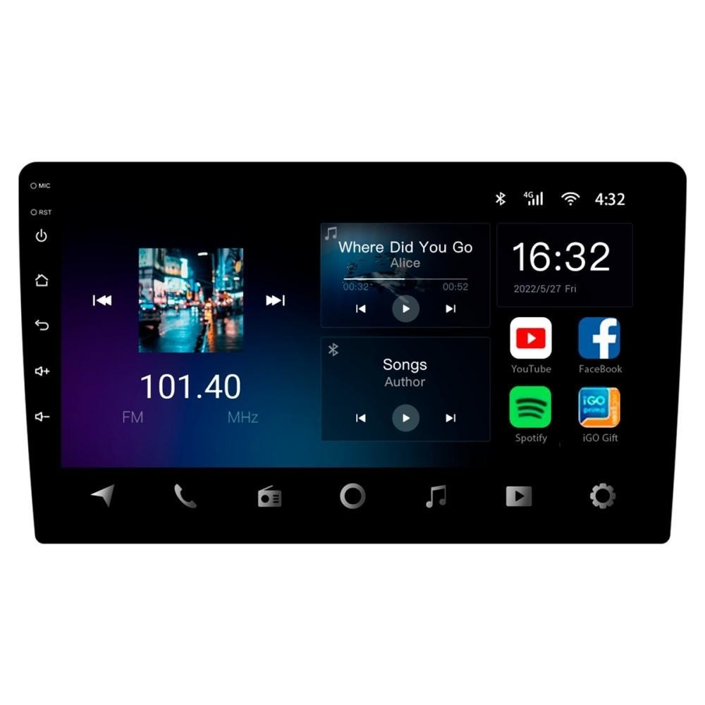 MULTIMIDIA UNIVERSAL AIKON ATOM CORE 9P ANDROID AUTO CARPLAY | Shopee Brasil