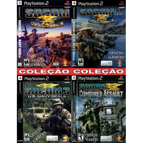 Socom Ps2 ( Tiro ) Coleção (4 Dvds) Patch Leve 4 Pague 3 ps2ps2 ...