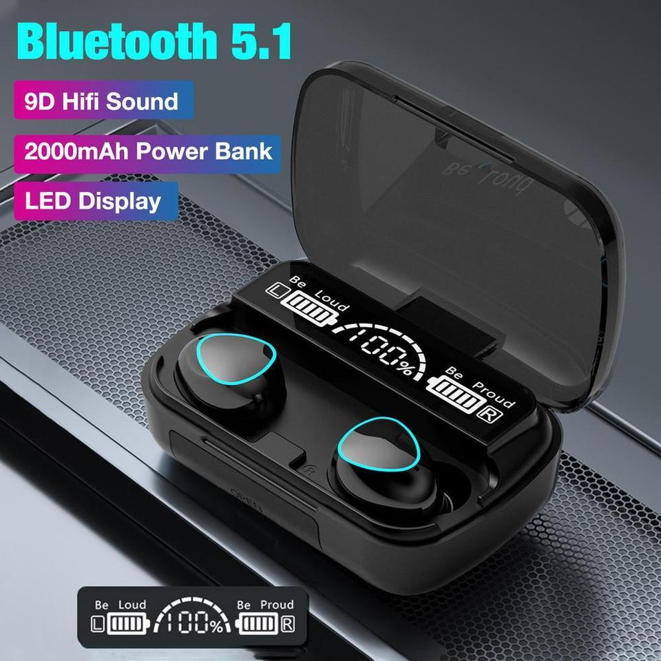 Fones De Ouvido Bluetooth 5.1 JBL M10 s/ Fio Carregador MAH 2000 Led ...