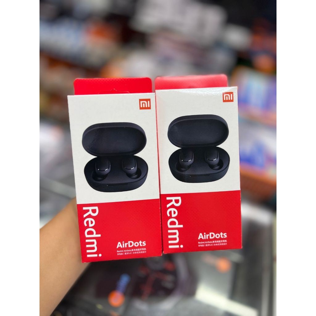 Fone ouvido Xiaomi Redmi Airdots 2 TWS Preto sem Fio Bluetooth | Shopee ...