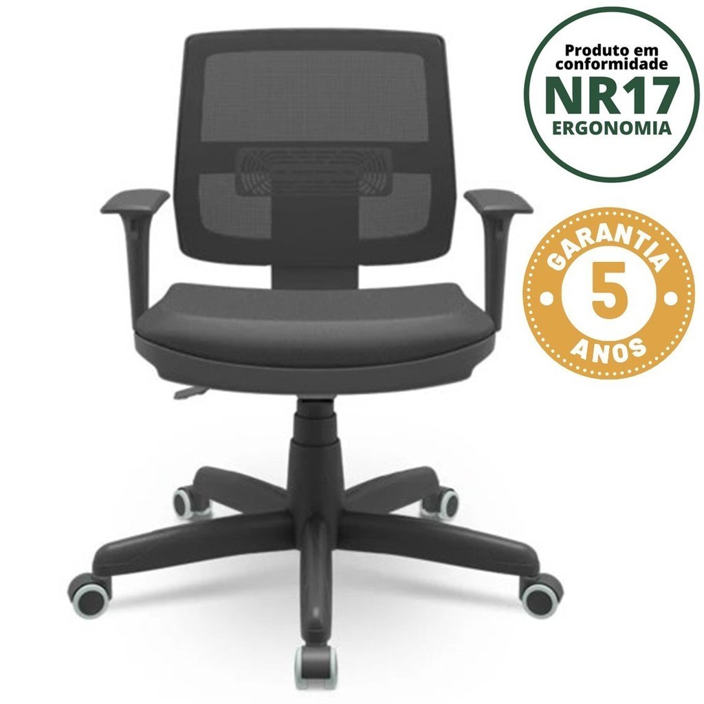 Cadeira para Escritório Diretor Ergonômica Giratória Executiva Brizza ...