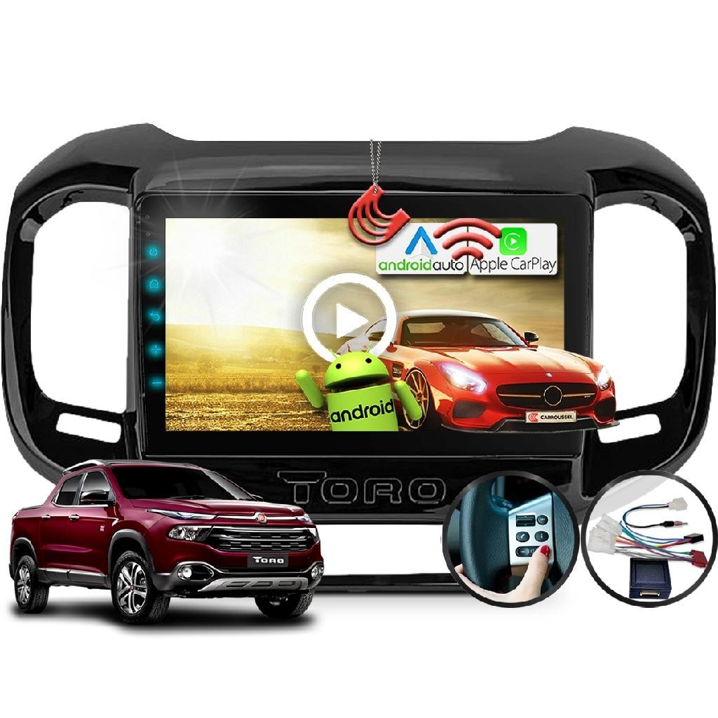 Kit Central Multimidia Mp5 Android Toro 16/21 - Câmera Moldura Chicote Rede Can Bus 2gb 32gb ...