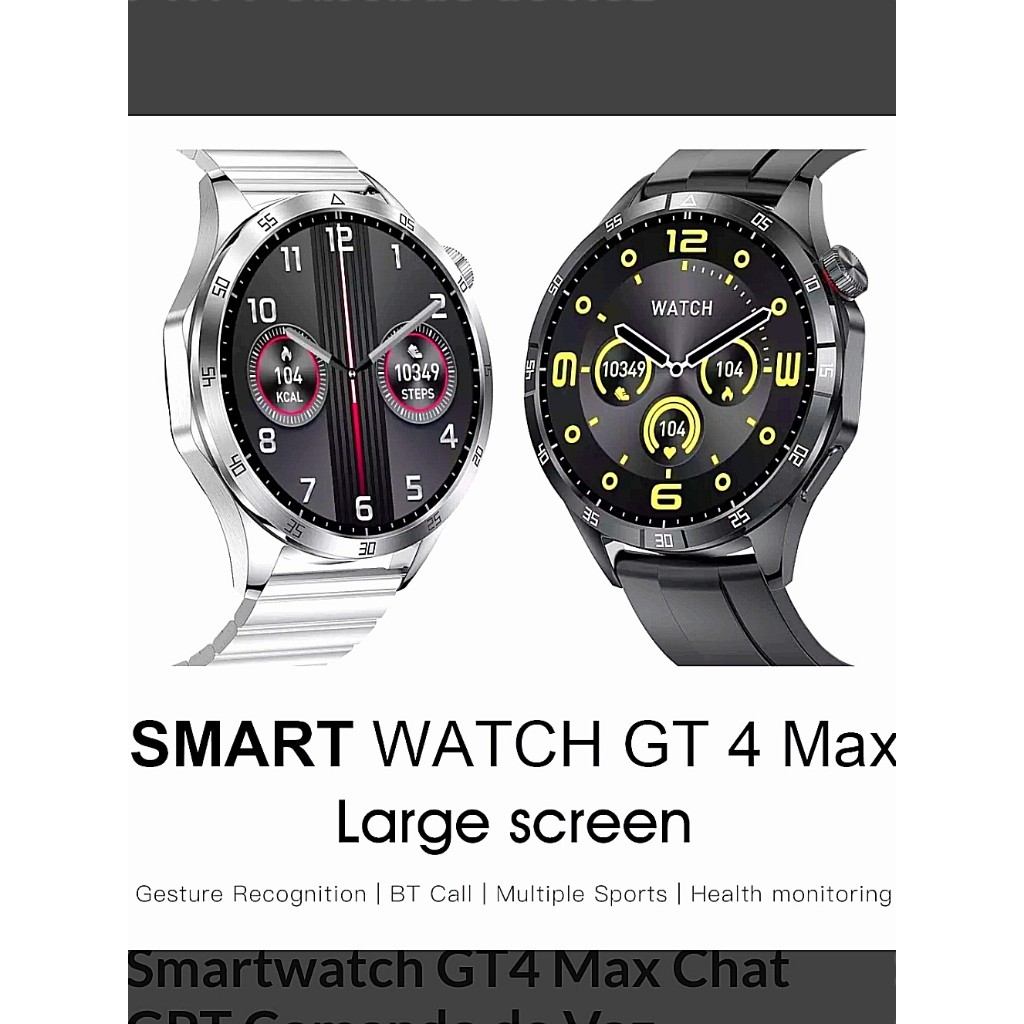 Smartwatch GT4 Max Chat GPT Comando de Voz Electron | Shopee Brasil