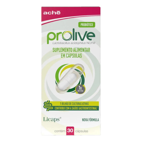 Prolive Suplemento Alimentar Probiótico 30 Cápsulas | Shopee Brasil