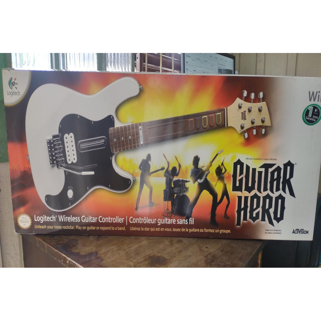 DVD: Guitar Hero - Logitech Wireless Guitar Controller Nintendo Wii ...