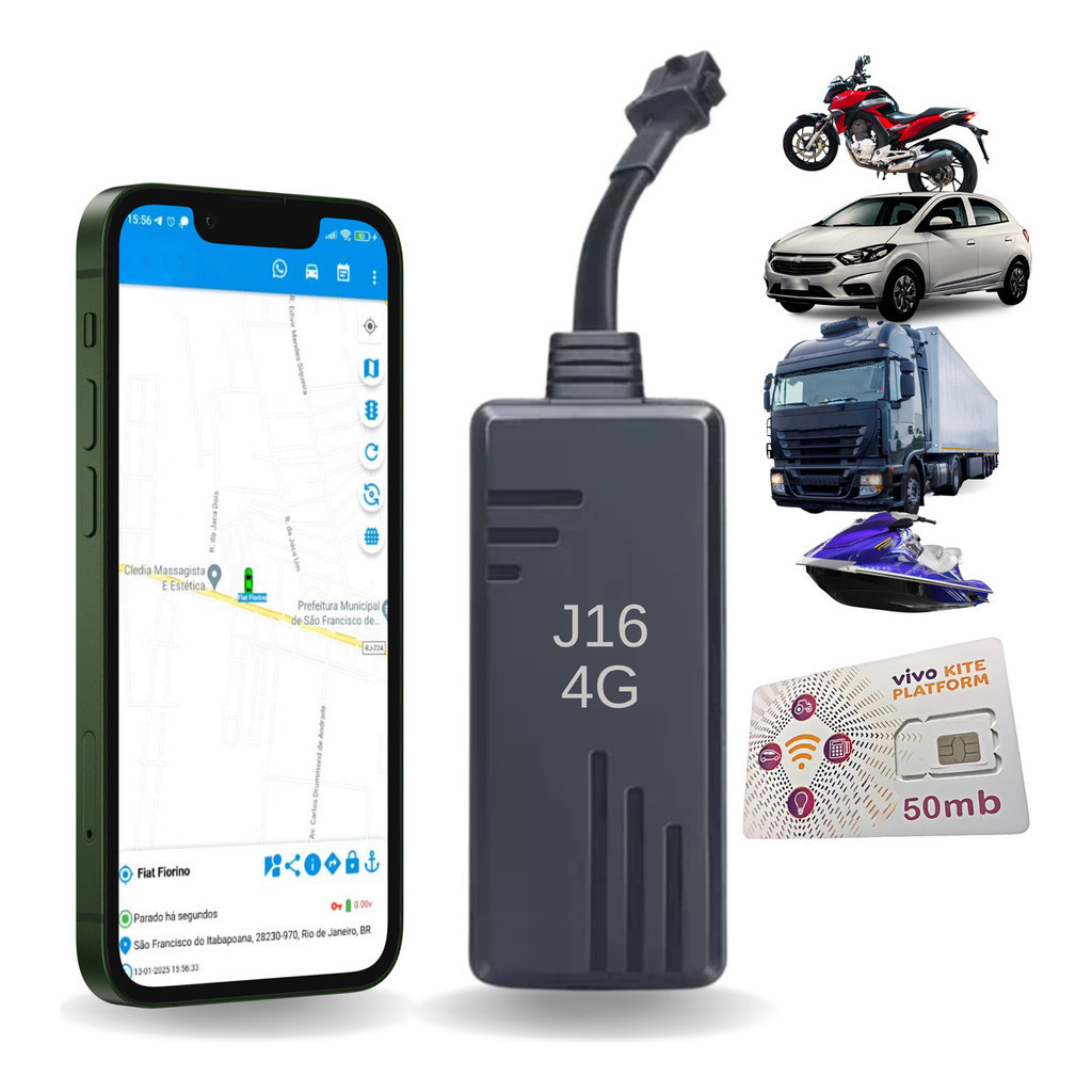 Rastreador GPS Bloqueador Veicular 4G Homologado + Chip M2M | Shopee Brasil