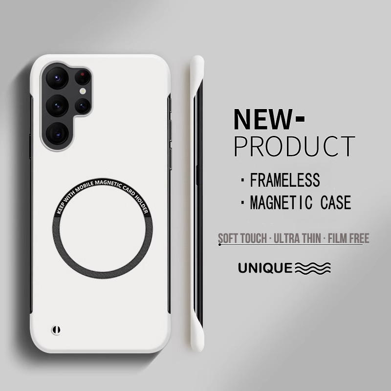 Ultra Fino Duro PC Magnético Sem Moldura Caso De Telefone Para Samsung Galaxy S25 S24 S23 S22 ...