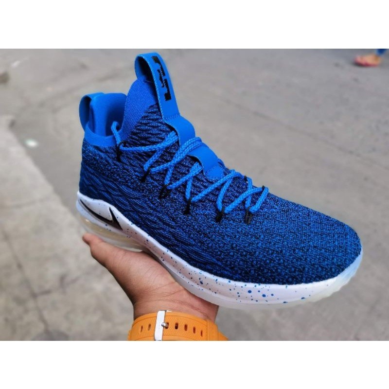 Lebron 15 Homem Baixo Azul/Branco/Oreo | Shopee Brasil