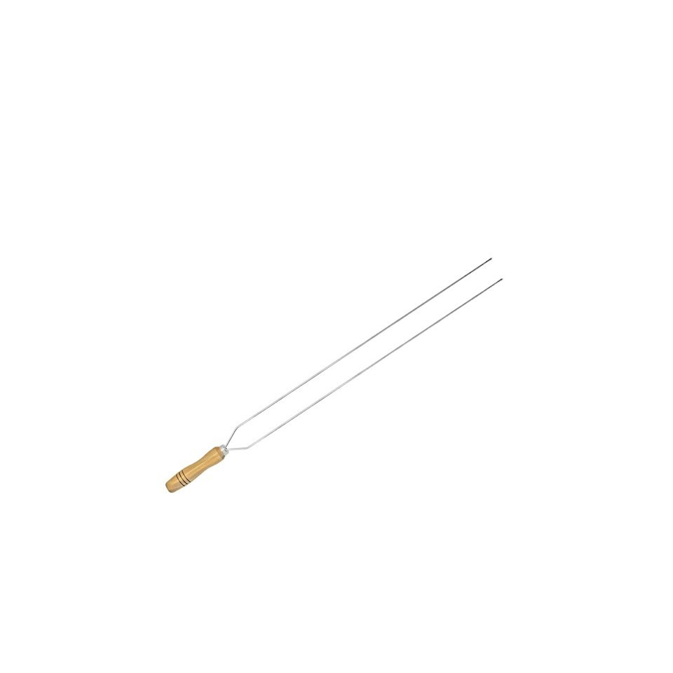 Espeto Churrasco Inox Simples e Duplo Churrasqueira 85 cm | Shopee Brasil