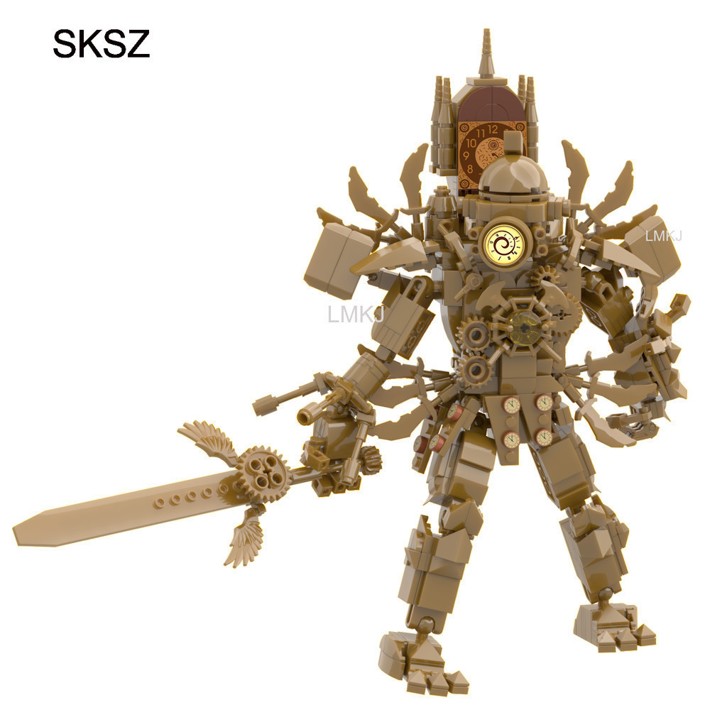 Compatível Com O Lego Titan Clockman Drill Man Upgrade Golden Clock ...
