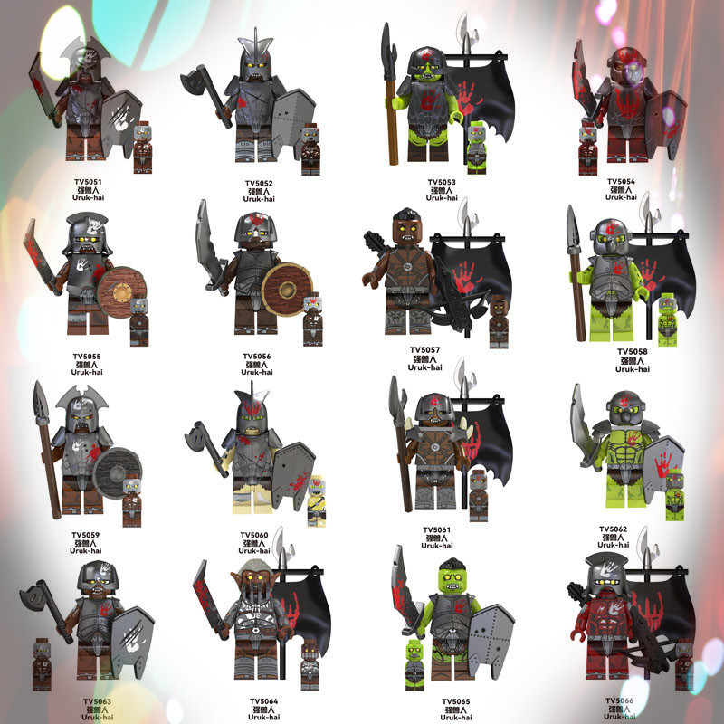 Mini Anel de Personagem Rei Forte Orc Army Assembly Block Toy | Shopee ...