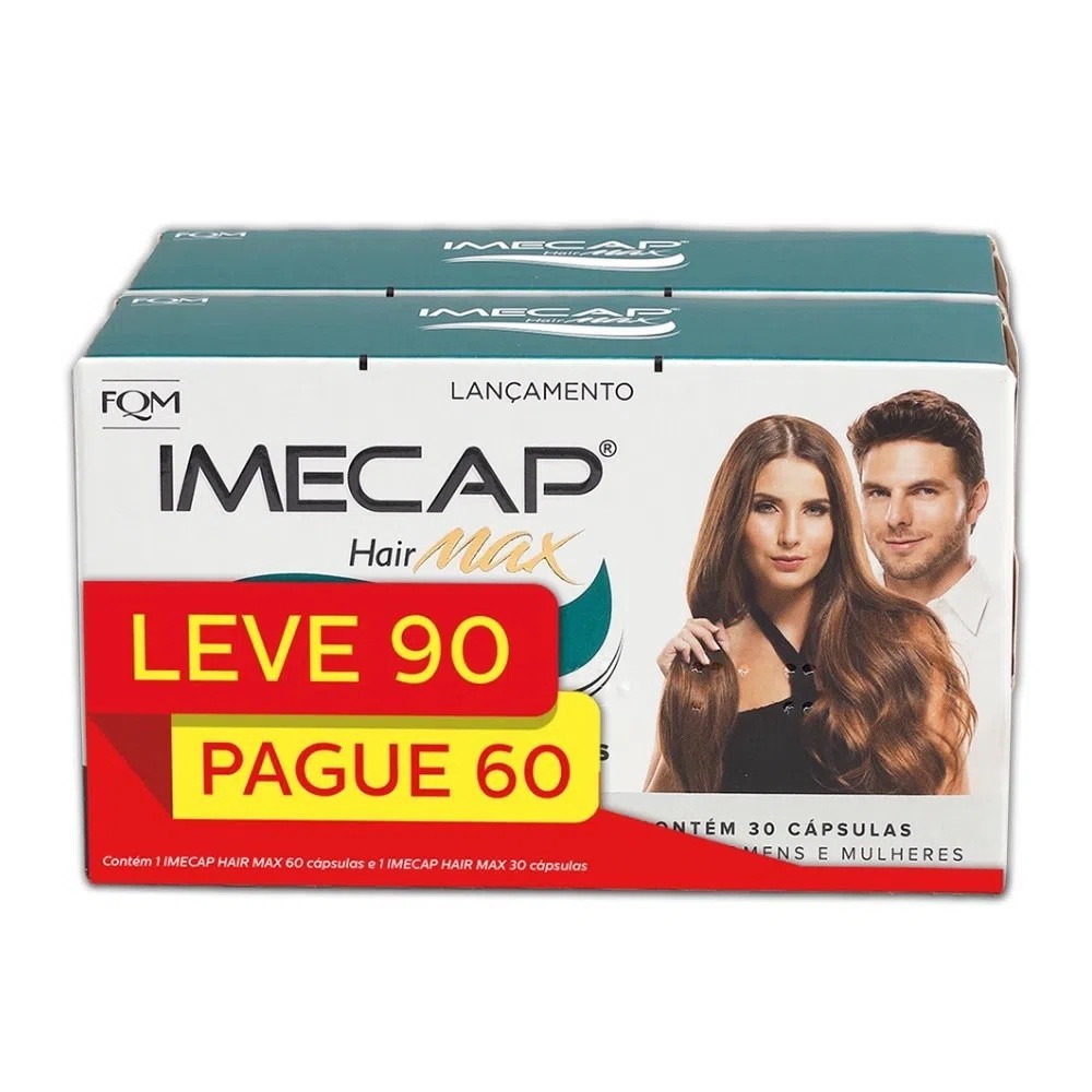 Imecap Hair Max Kit 60 + 30 Cápsulas - Vitaminas para Cabelos e Unhas ...