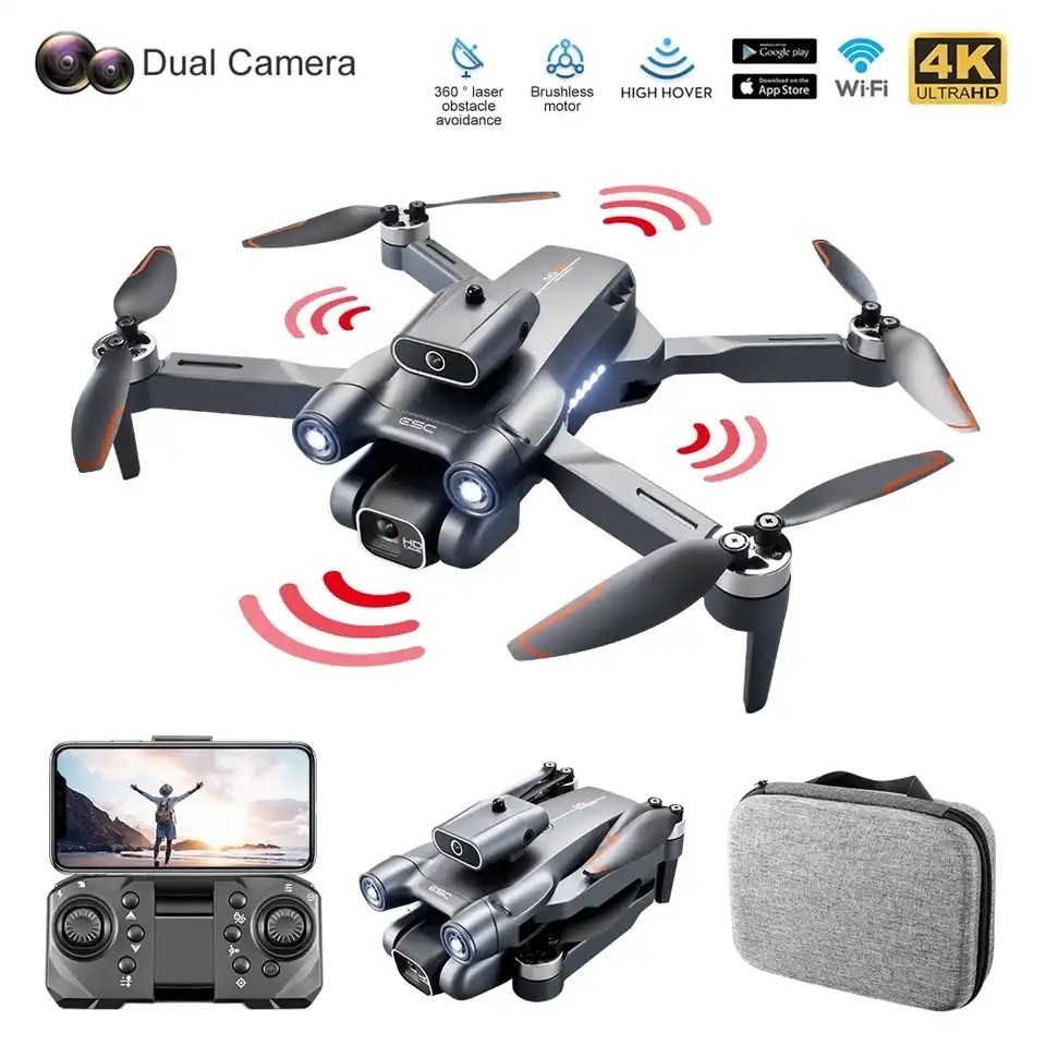 S1S Câmera Profissional Drone 4K HD WIFI Para Evitar Obstáculos Motor Sem Escovas De Fluxo ...