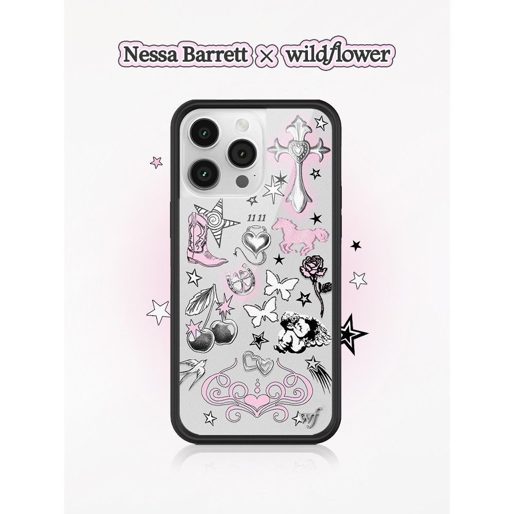 Nessa Barrett X Wildflower Joint Name Caixa Telefônica Para IPhone 15 14 13 12 Pro Max Hard WF ...