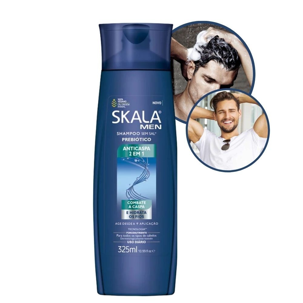 Shampoo Anticaspa Men Homem 2 em 1 Combate a Caspa e Hidrata os Fios ...