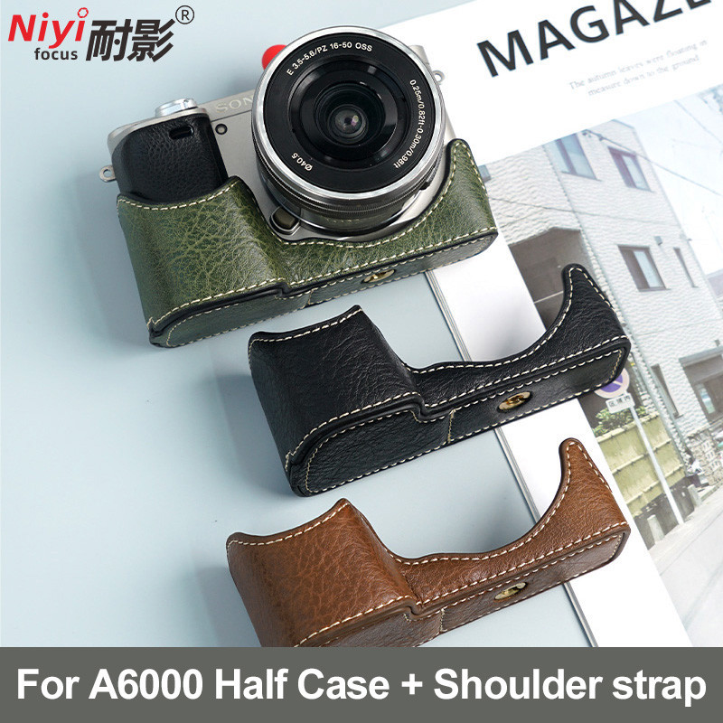 Capa De Base De Câmera De Couro PU Para Bolsa Protetora De Meio Corpo ...