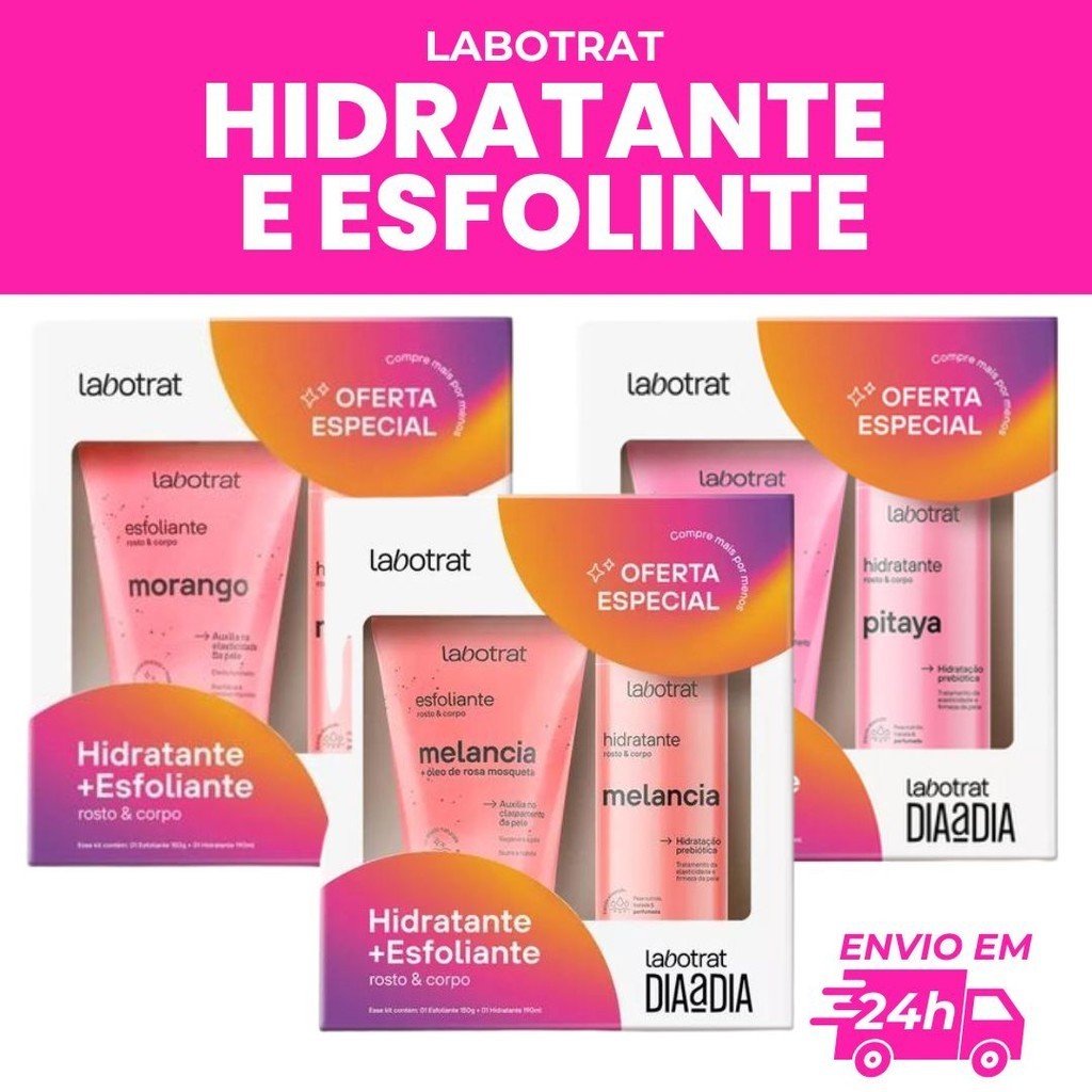 KIT LABOTRAT ESFOLIANTE 150g E HIDRATANTE 190g - Faz a Boa!
