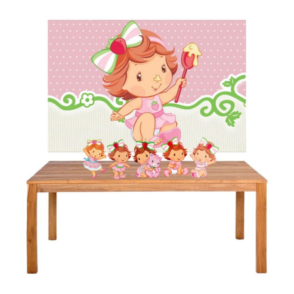 Kit Festa Moranguinho Baby Display + Painel 100x60cm #2 | Shopee Brasil