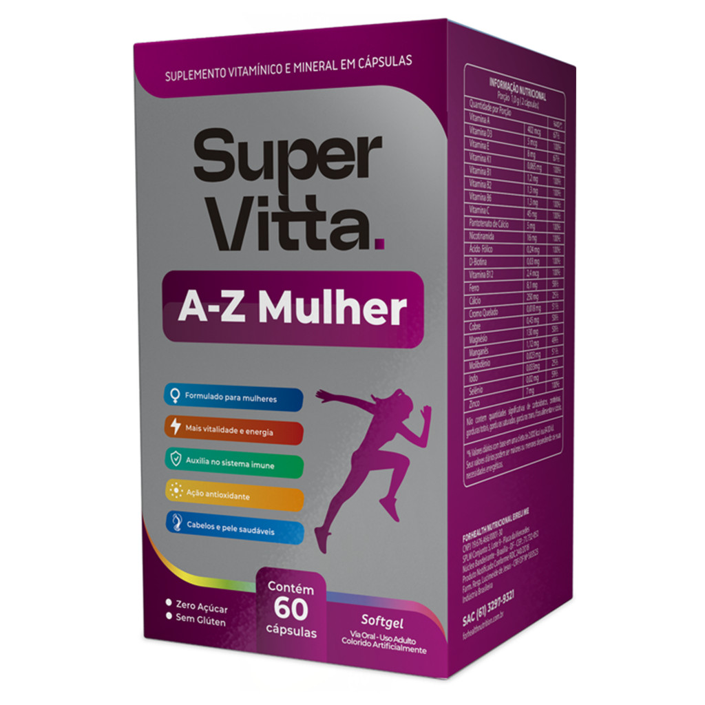 Suplemento Super Vitta A-Z Mulher 60 Cápsulas | Shopee Brasil
