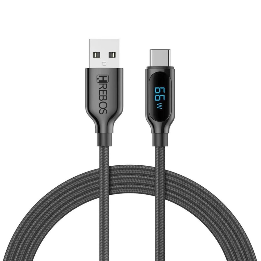 Cabo Usb C 66w 1,2 Metros com Display Led Carregar Celular Dados ...
