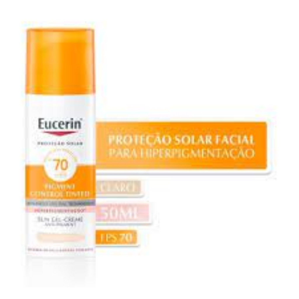 Protetor Solar Facial Eucerin Sun Pigment Control Tinted Claro FPS 70 ...