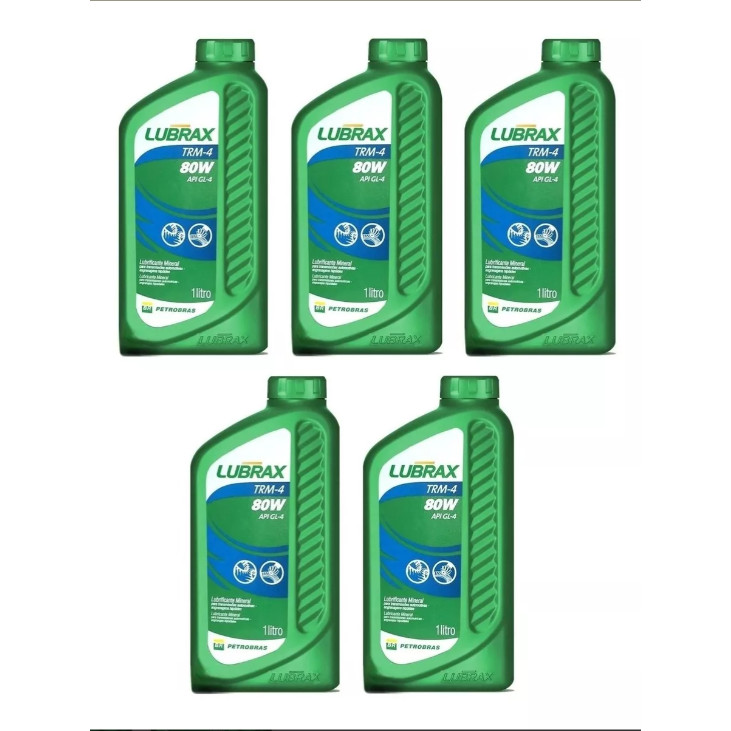 Kit 5 Lt Óleo Lubricante Cambio Lubrax Trm4 80w Gl4 Manual | Shopee Brasil