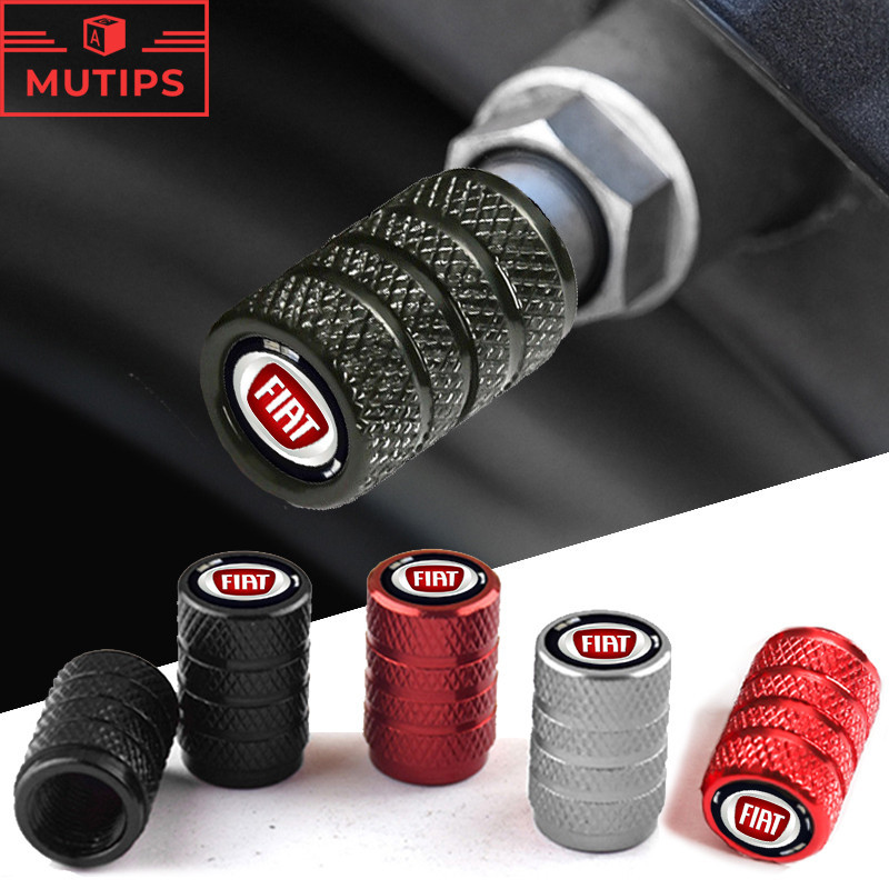Fiat 4PCS Carro Bicicleta Motocicleta Tampa De Pneus Ar De Haste Anti ...