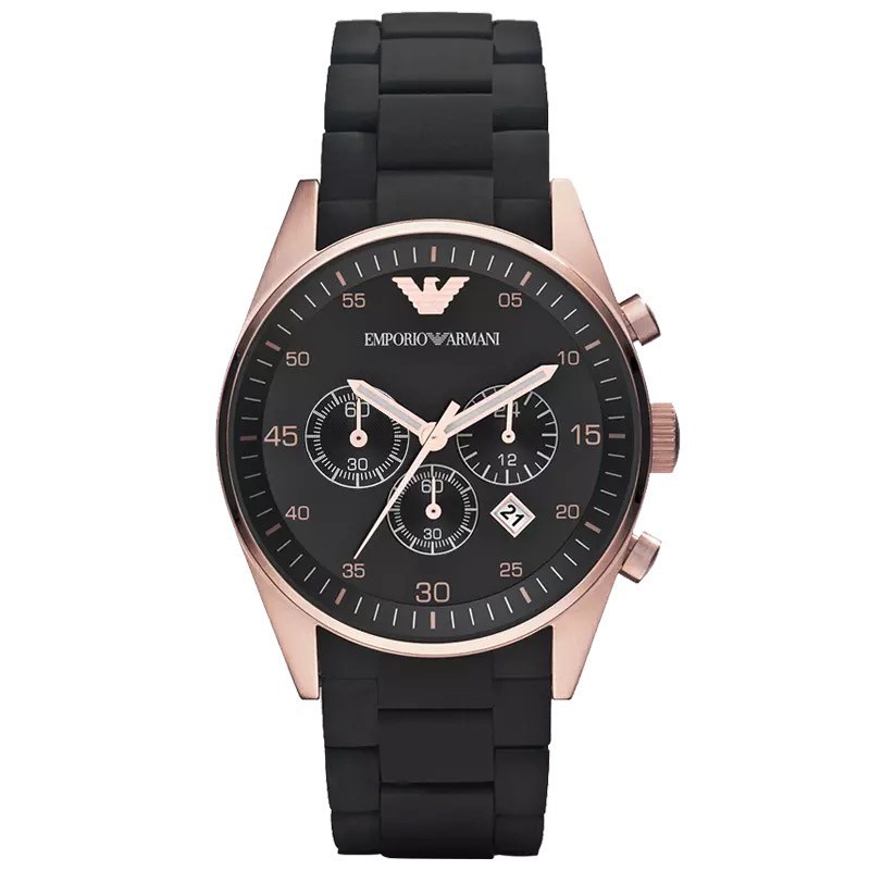 Relogio Masculino Emporio Tazio Chronograph Rosa Ouro Preto Discagem ...