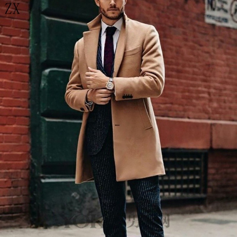 Sobretudo dos homens Outono e Inverno Moda e Conforto v | Shopee Brasil