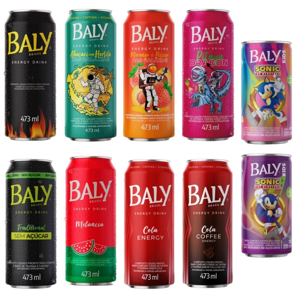 Energético Baly Energy Drink 473ml | Shopee Brasil