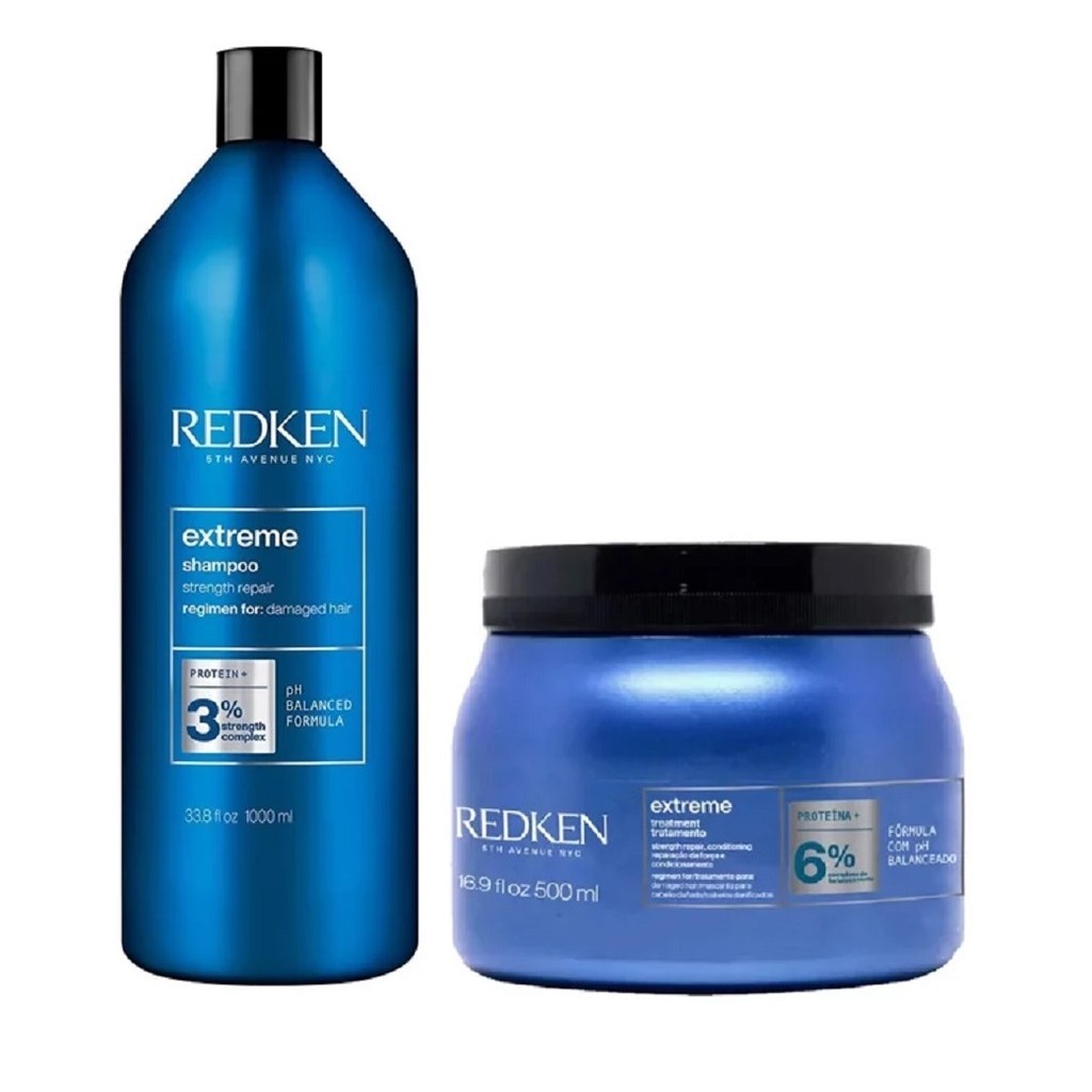 Kit Redken Extreme Shampoo 1000ml e Máscara 500ml | Shopee Brasil