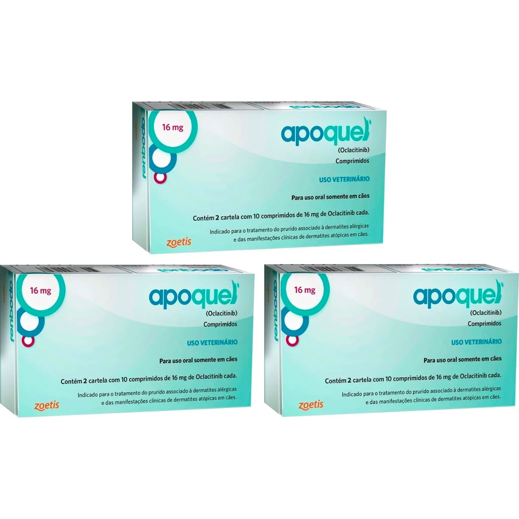 Apoquel 16mg 20 Comprimidos - Zoetis - 3 Unidades | Shopee Brasil