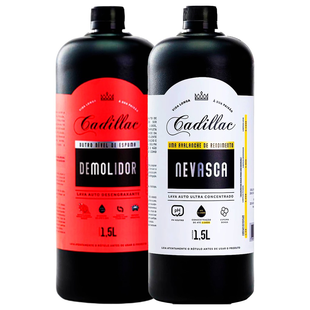 Kit Limpeza Automotiva Nevasca + Demolidor 1,5L Cadillac | Shopee Brasil