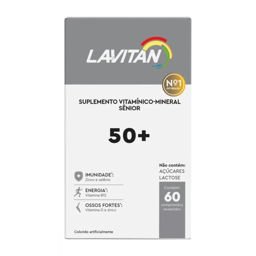 Lavitan Senior 50+ Suplemento Vitamina 60 Comprimidos | Shopee Brasil