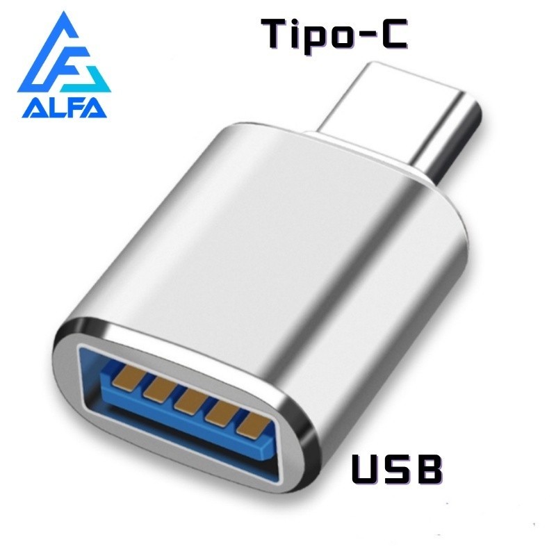 Adaptador Conector Tipo C para USB 3.0 OTG Conversor Macho USB-C ...