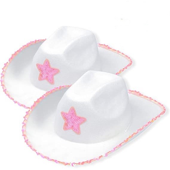 Chapéu de Cowboy Ocidental Rosa Puro Chapéu de Cowboy Festa de ...