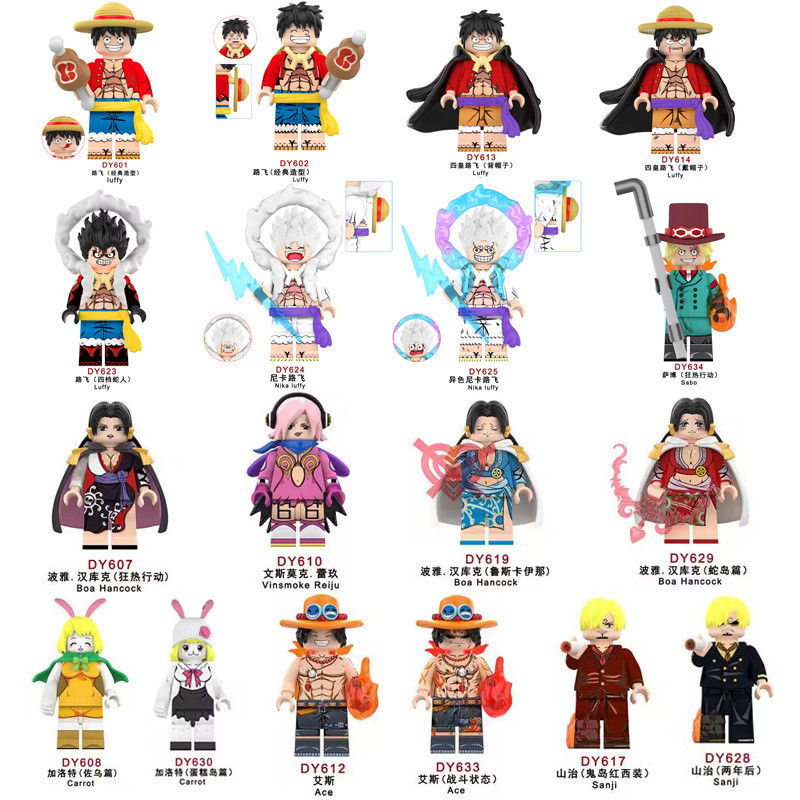Minifigures One Piece Luffy/Ace/Zoro/Sanji/Sabo/Nami/Boa Hancock ...