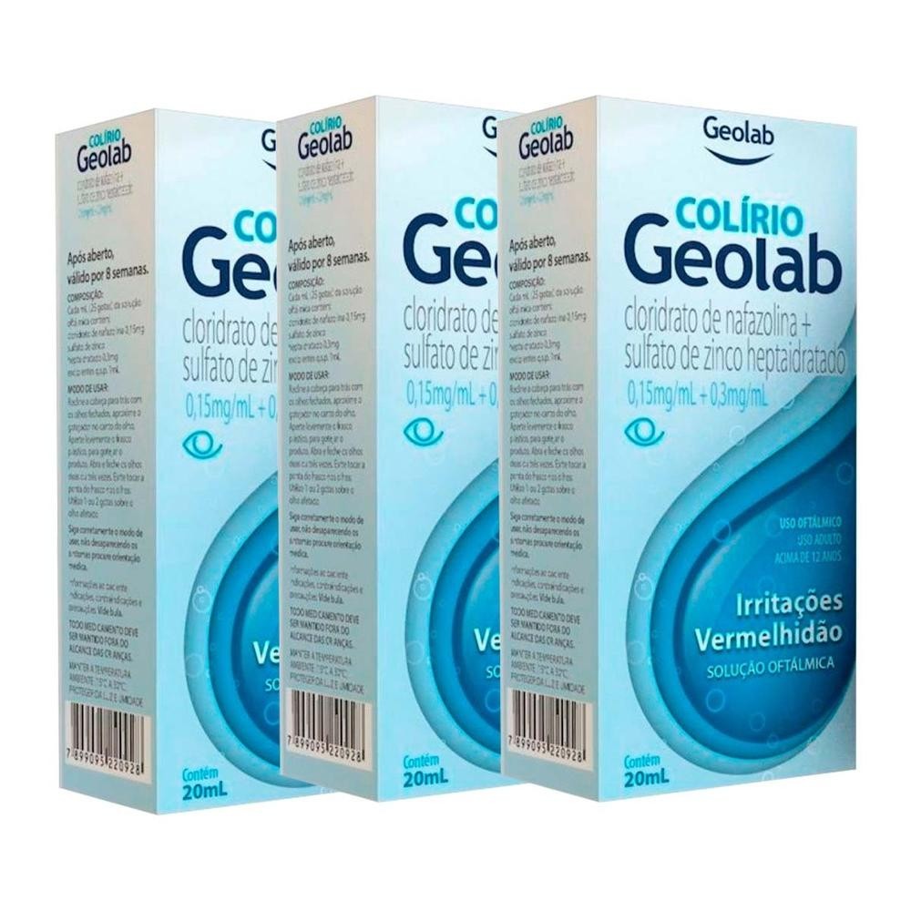 kit 3 und Colírio Geolab 20ml | Shopee Brasil
