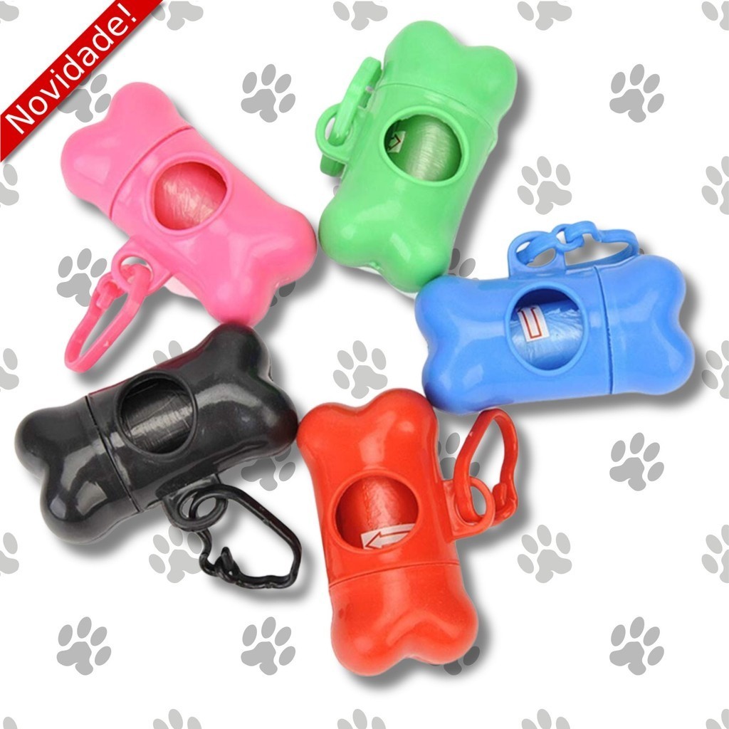 Kit Cata Caca c/4 Rolos Refil para Cata Caca Cao Gato Pet com Porta ...