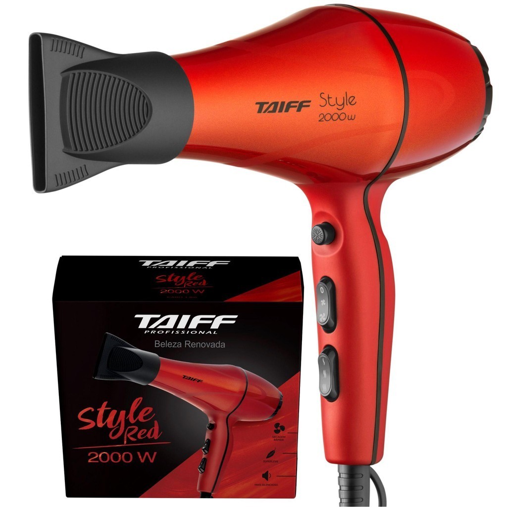 Secador De Cabelo Taiff Style Profissional Original 2000W red | Shopee ...