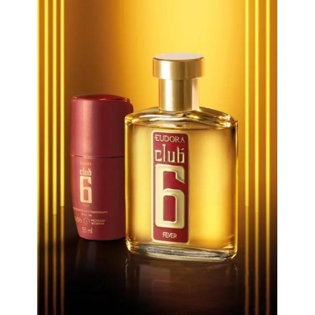 Club 6 Fever Colônia 95ml + Desodorante Antitranspirante Roll On 55ml Eudora | Shopee Brasil