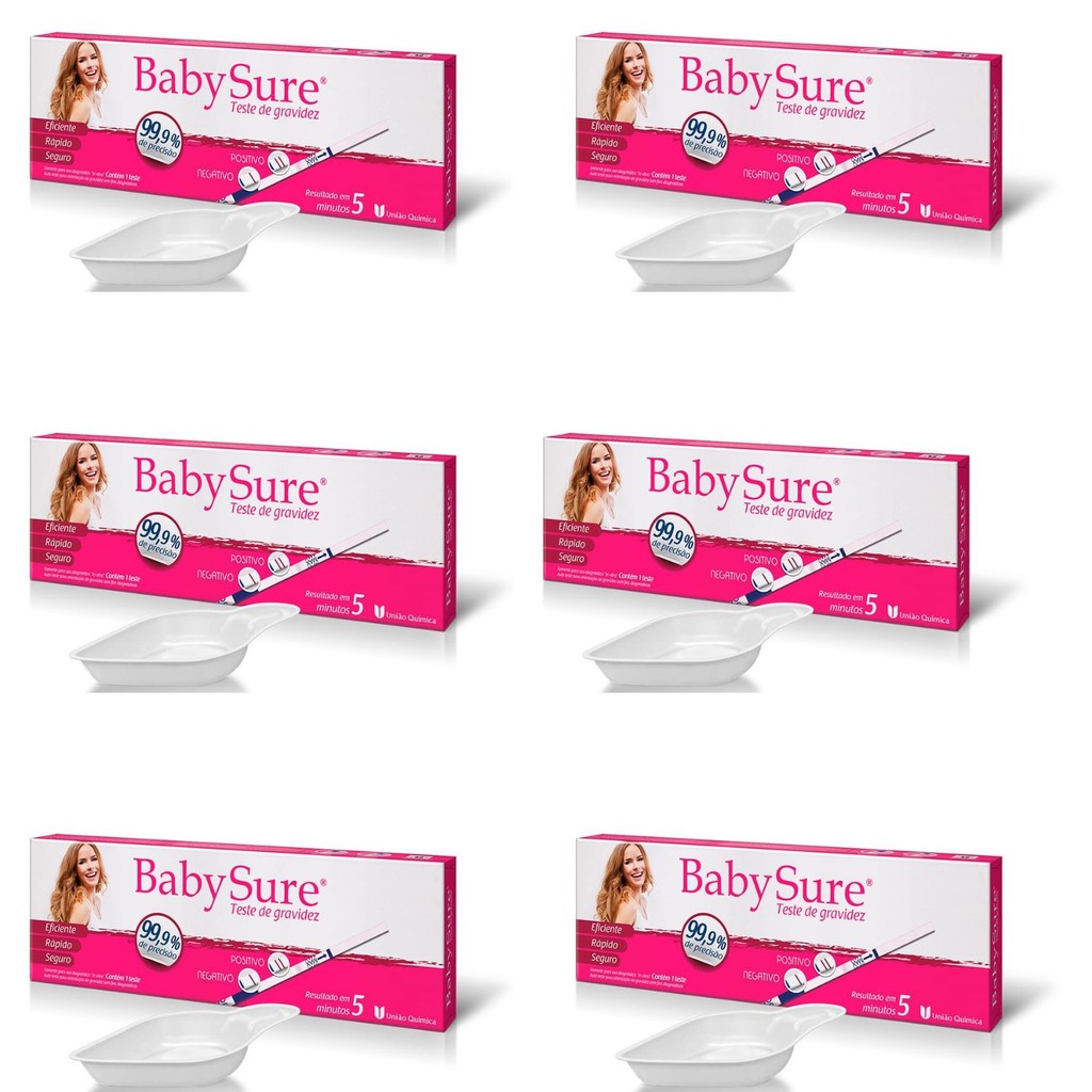 Kit 6 Und Baby Sure Teste de Gravidez | Shopee Brasil
