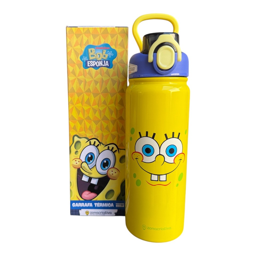 Garrafa Inox Galaxy Bob Esponja 650ml - ZonaCriativa | Shopee Brasil