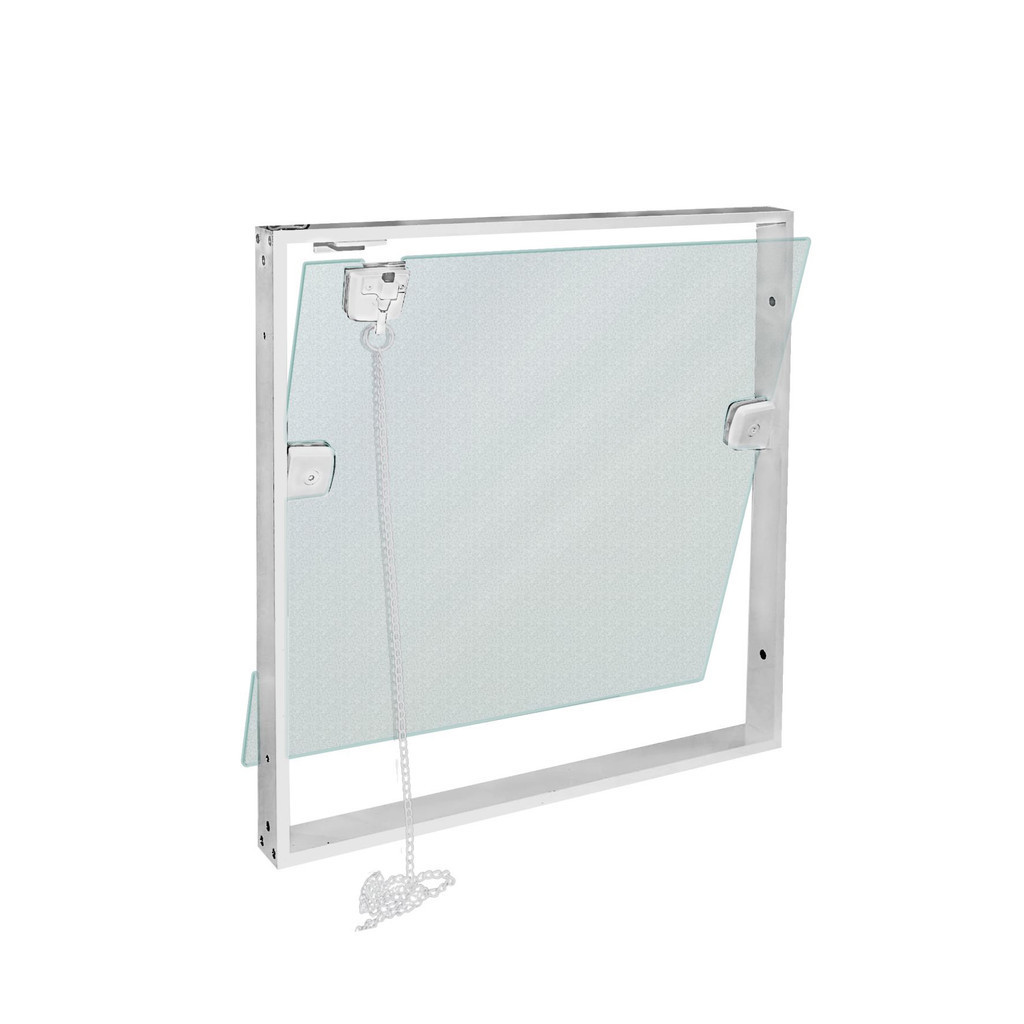 BASCULANTE VIDRO INCOLOR JATEADO TEMPER. 60X60CM ALUM BRANCO | Shopee ...