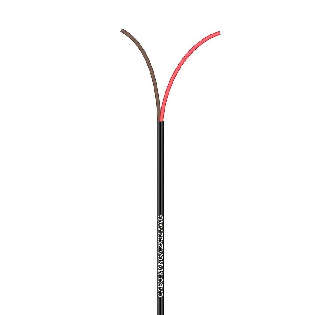 Cabo Manga 2x22 Awg - Sem Blindagem Preto - 2 Metros | Shopee Brasil
